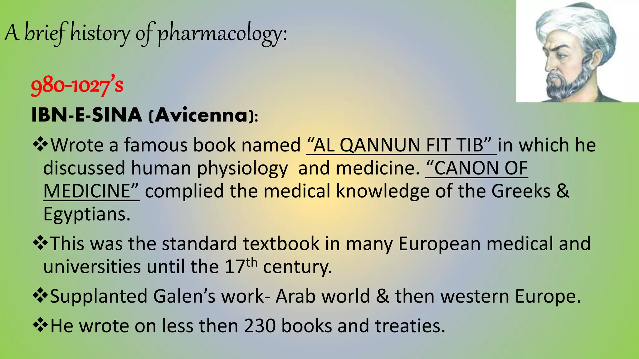 A brief history of pharmacology | PPTX
