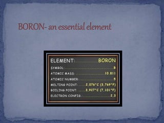 Boron | PPTX