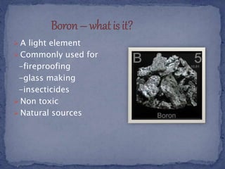 Boron Element Uses
