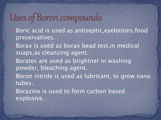 Uses Of Boron