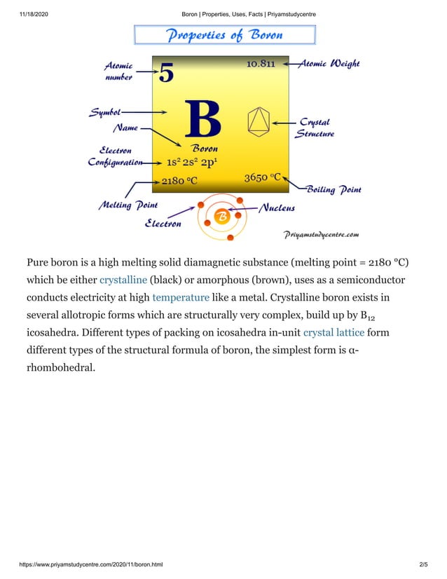 Boron | PDF | Chemistry | Science
