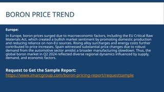 Boron Prices, Chart, Trend, News and Report Forecast 2024 | PPTX