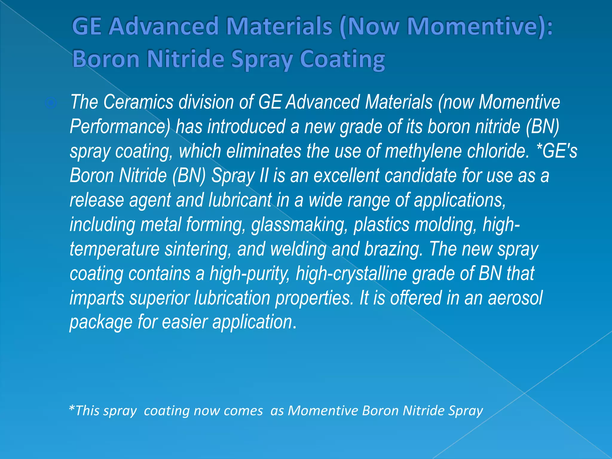 Boron Nitride Spray II | PPTX