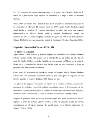 Historia, Crecimiento y Expansión de Cinemex | DOCX
