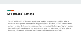 Borrasca filomena | PPTX