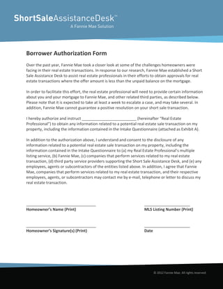 Fannie MaeBorrower authorization-form | PDF