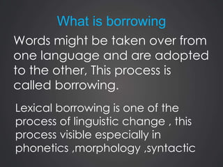 Kurdish And English Borrowing | PPTX
