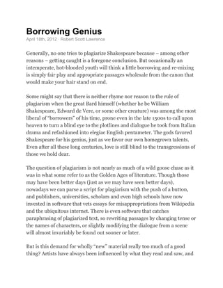 Borrowing genius | PDF