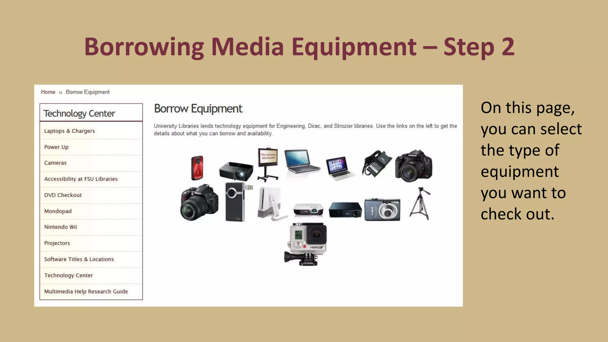 Borrow media equipment | PPTX