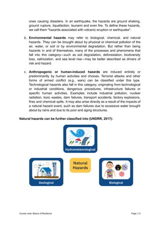 Basic Resilience Study Guide and Disaster Risk Management | PDF