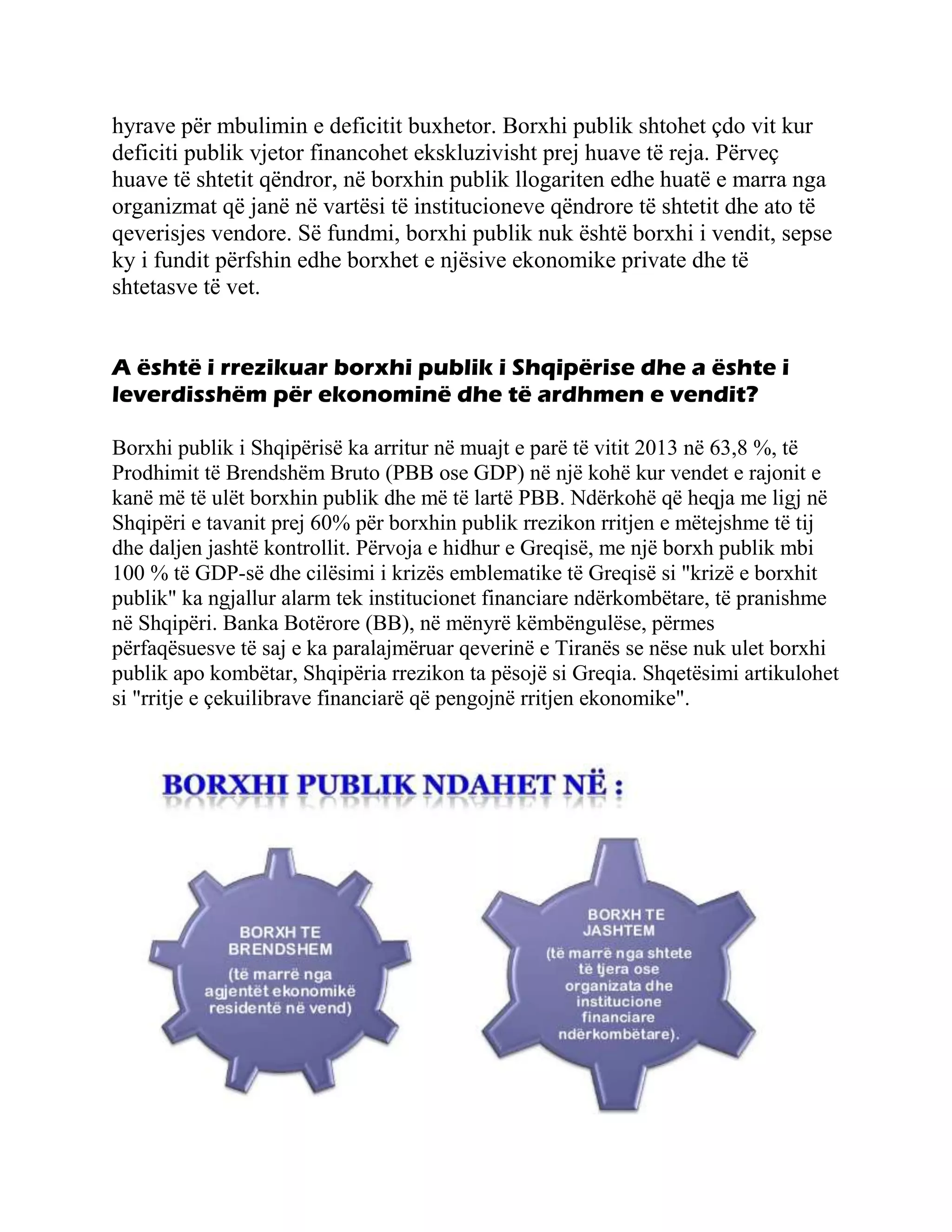 Borxhi publik dhe deficiti buxhetor ne Shqiperi | DOCX