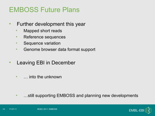 G09-Misc-EMBOSS | PPT | Databases | Computer Software and Applications