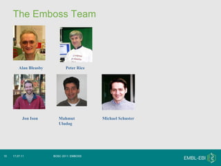 G09-Misc-EMBOSS | PPT | Databases | Computer Software and Applications