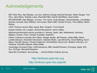 G09-Misc-EMBOSS | PPT | Databases | Computer Software and Applications