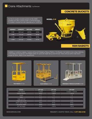 Boscaro Crane Attachments Brochure - Eagle West Equipment | PDF
