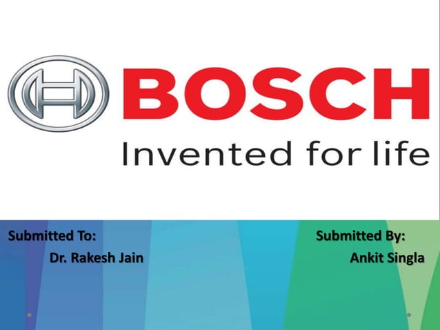 BOSCH | PPTX | Automotive Industry | Industries