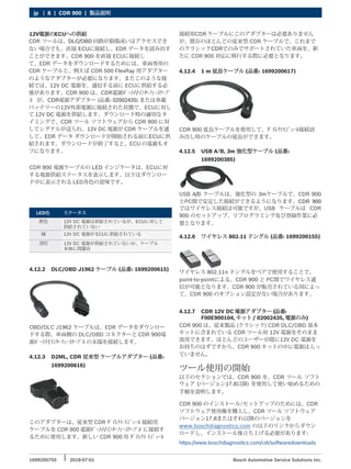 ボッシュ クラッシュデータリトリーバル CDR900ユーザーマニュアル｜BOSCH CDR | PDF