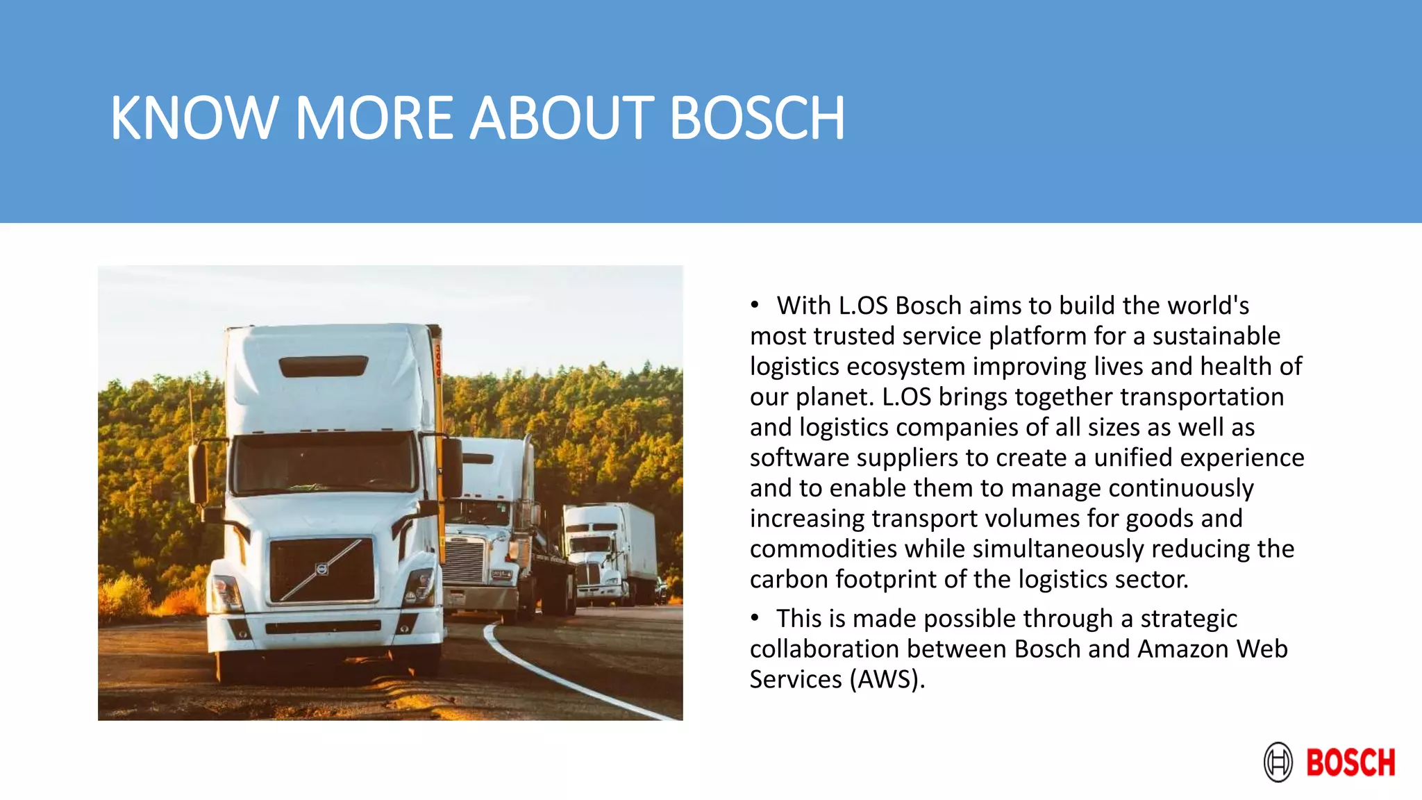 Learn how Bosch Logistics operates | PPTX