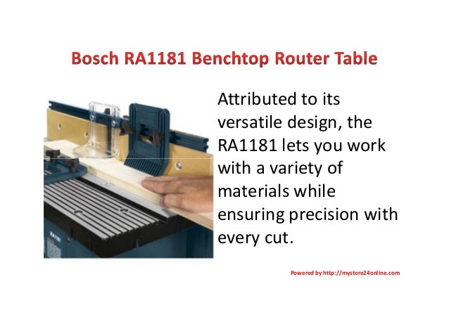 Bosch RA1181 Benchtop Router Table Reviews