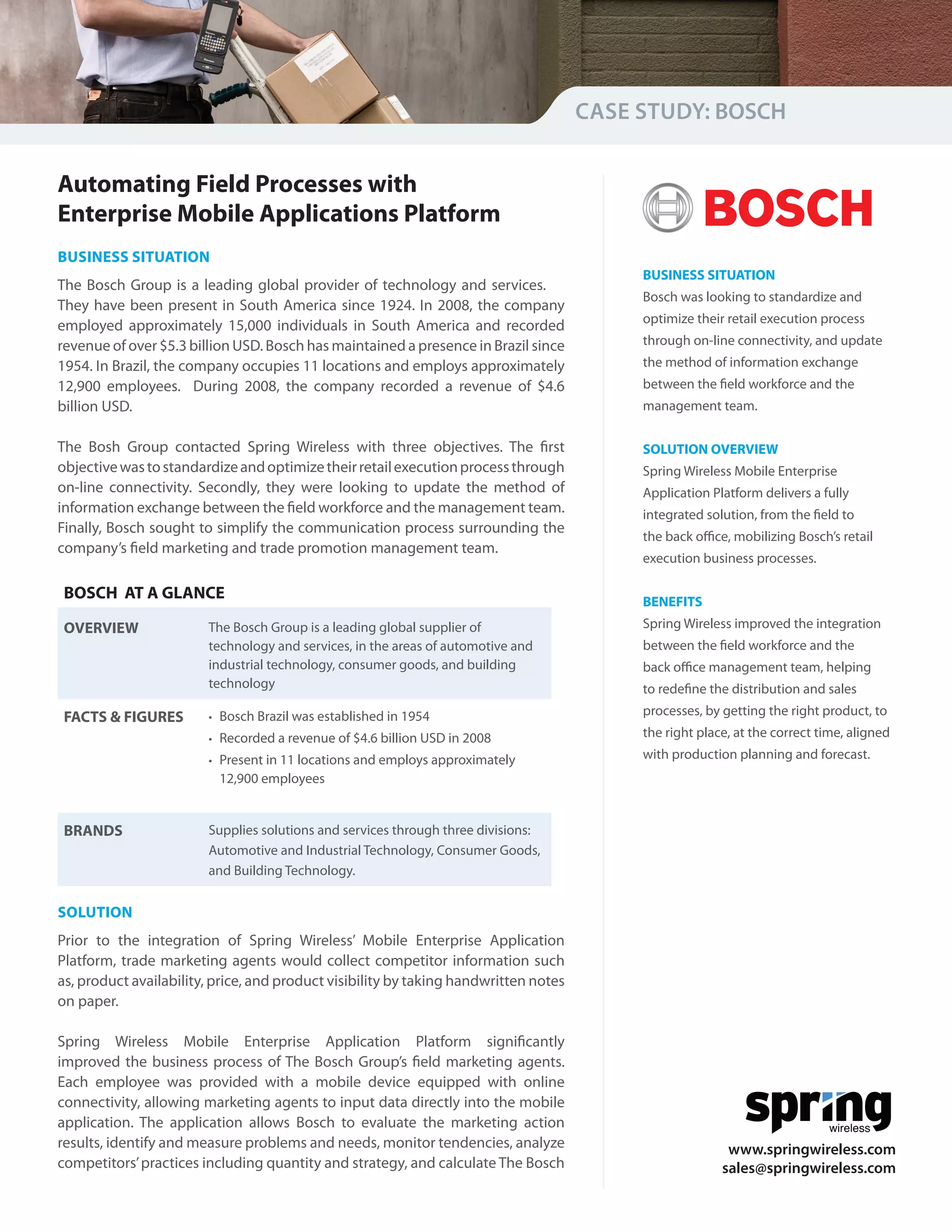 Bosch case study spring wireless(2) | PDF | Internet of Things | Internet