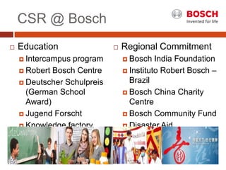 Bosch csr preethi | PPTX