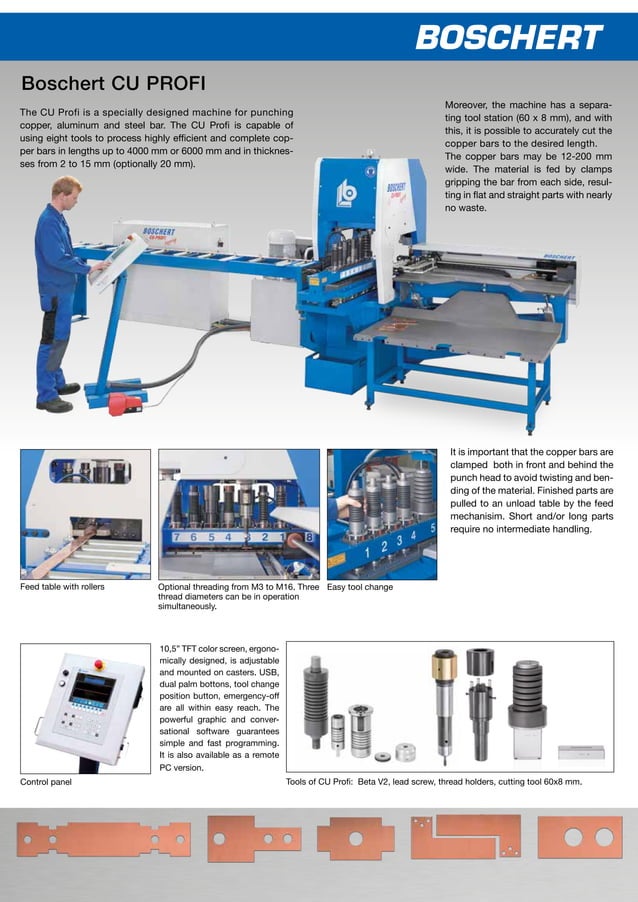 Boschert punzonadoras y dobladoras stierli para barras de cobre | PDF
