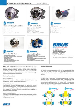 Boschert safety chuck from BIBUS INDIA | PDF