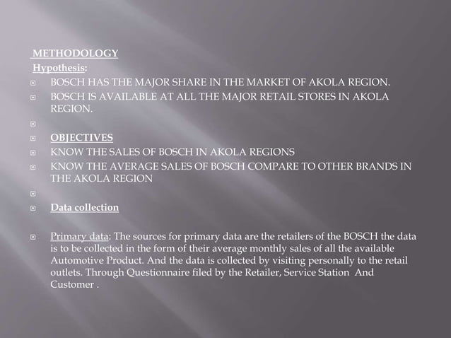 Bosch india ppt | PPTX