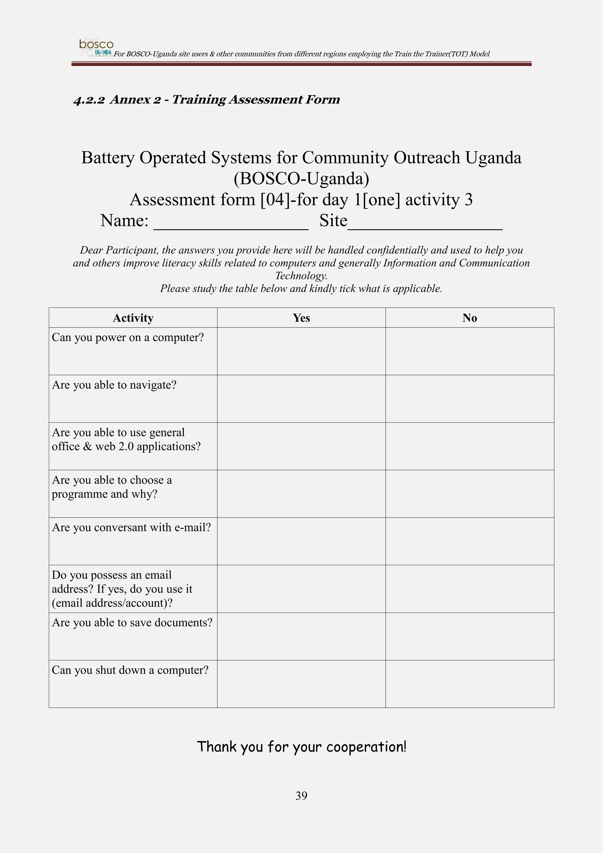 Bosco Uganda ICT Handbook: Curriculum Guide | PDF