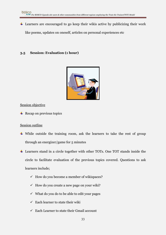 Bosco Uganda ICT Handbook: Curriculum Guide | PDF