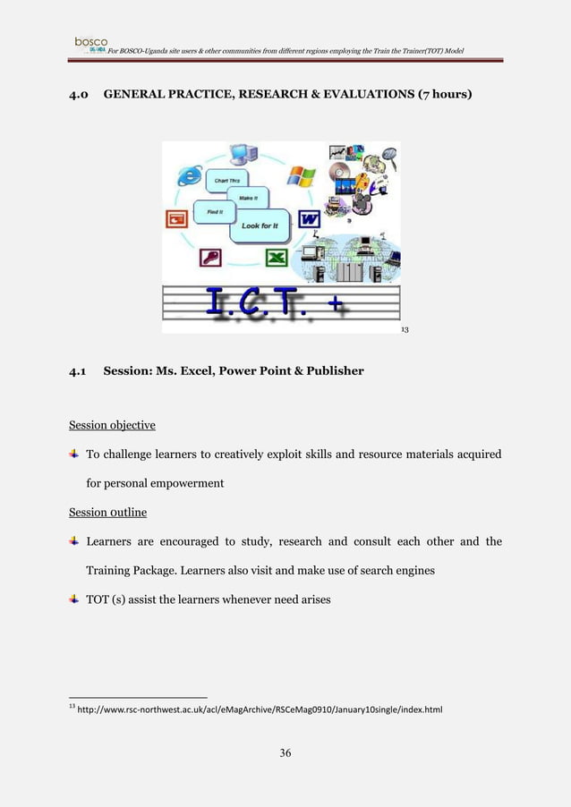 Bosco Uganda ICT Handbook: Curriculum Guide | PDF