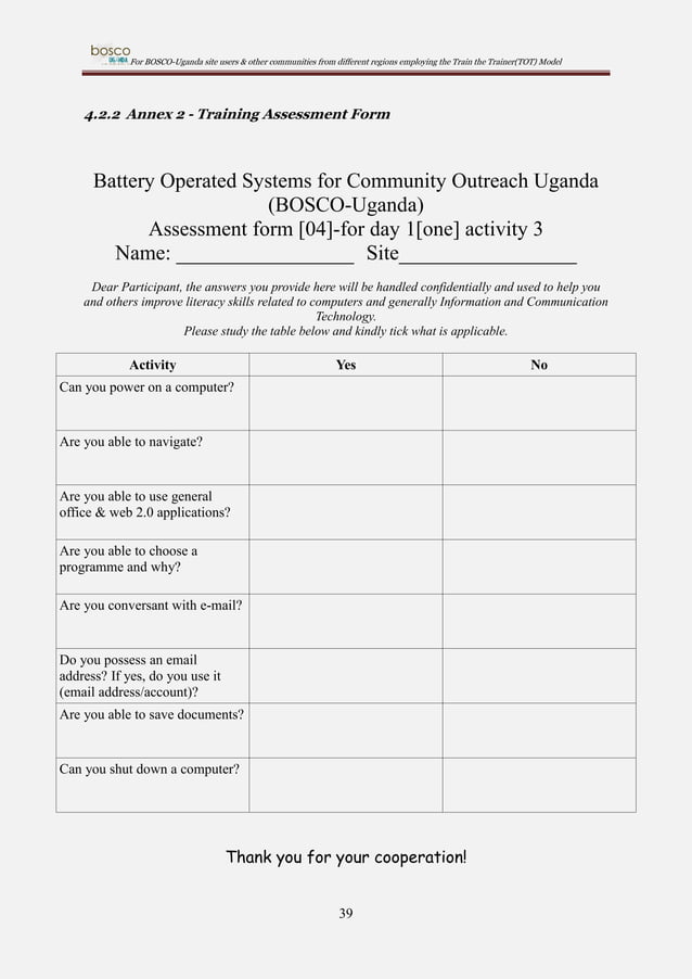 Bosco Uganda ICT Handbook: Curriculum Guide | PDF