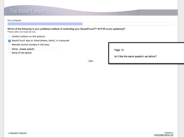 Bose Customer Survey Breakdown