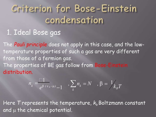 Bose Einstein Condensation Pptx