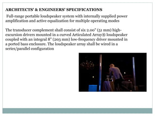 Bose l1 tm protable line array loudspeakers | PPT