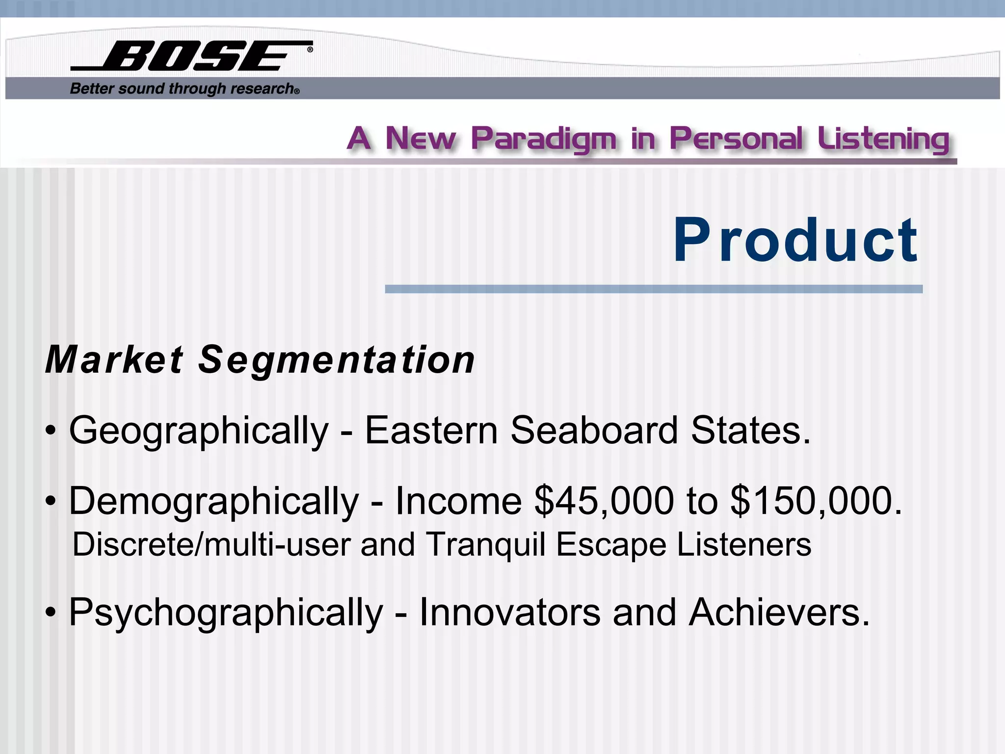 Bose Pod-Stud Marketing Campaign | PPT
