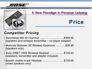 Bose Pod-Stud Marketing Campaign | PPT