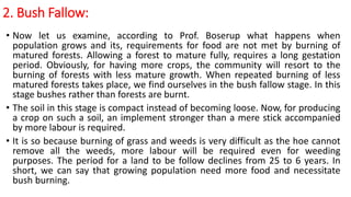 Boserup theory of agricultural development | PPTX