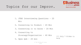 BoSEU24 | Bob Moesta | Live JTBD Case Studies + Problem Shooting | PPTX