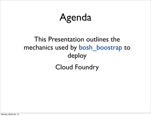 Deploy Cloud Foundry using bosh_bootstrap | PDF