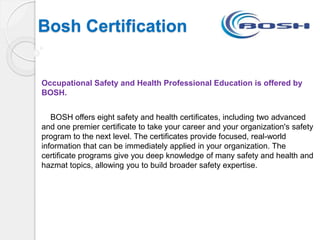 Bosh certification | PPTX