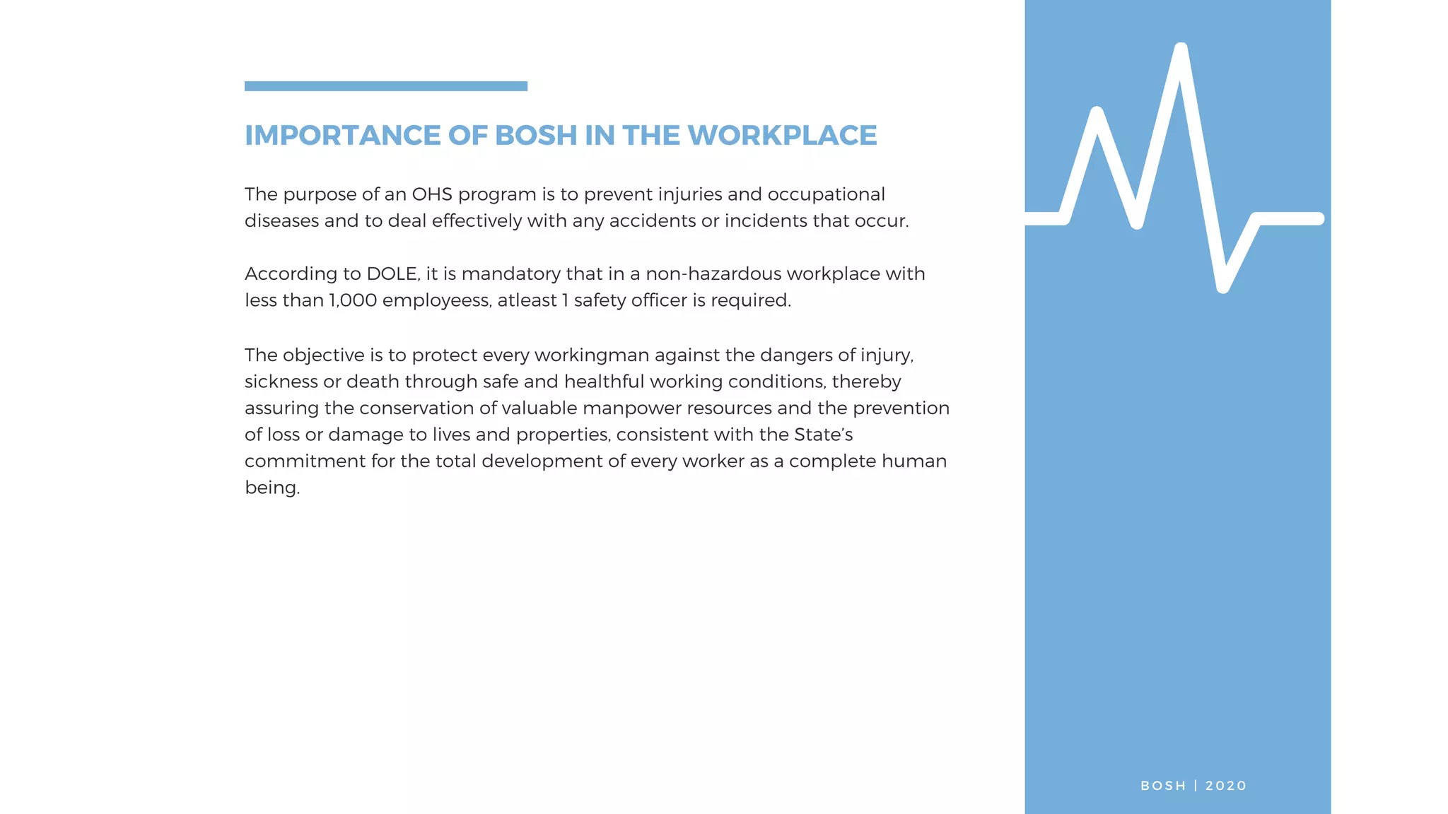 BOSH Presentation Slide Deck - Maria Paula Tolentino, Safety Officer | PDF