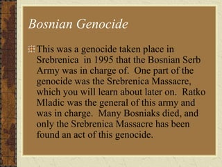Bosnian War Powerpoint | PPTX