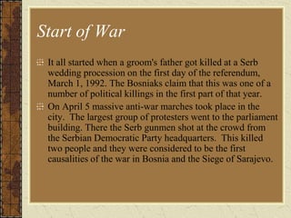 Bosnian War Powerpoint | PPTX