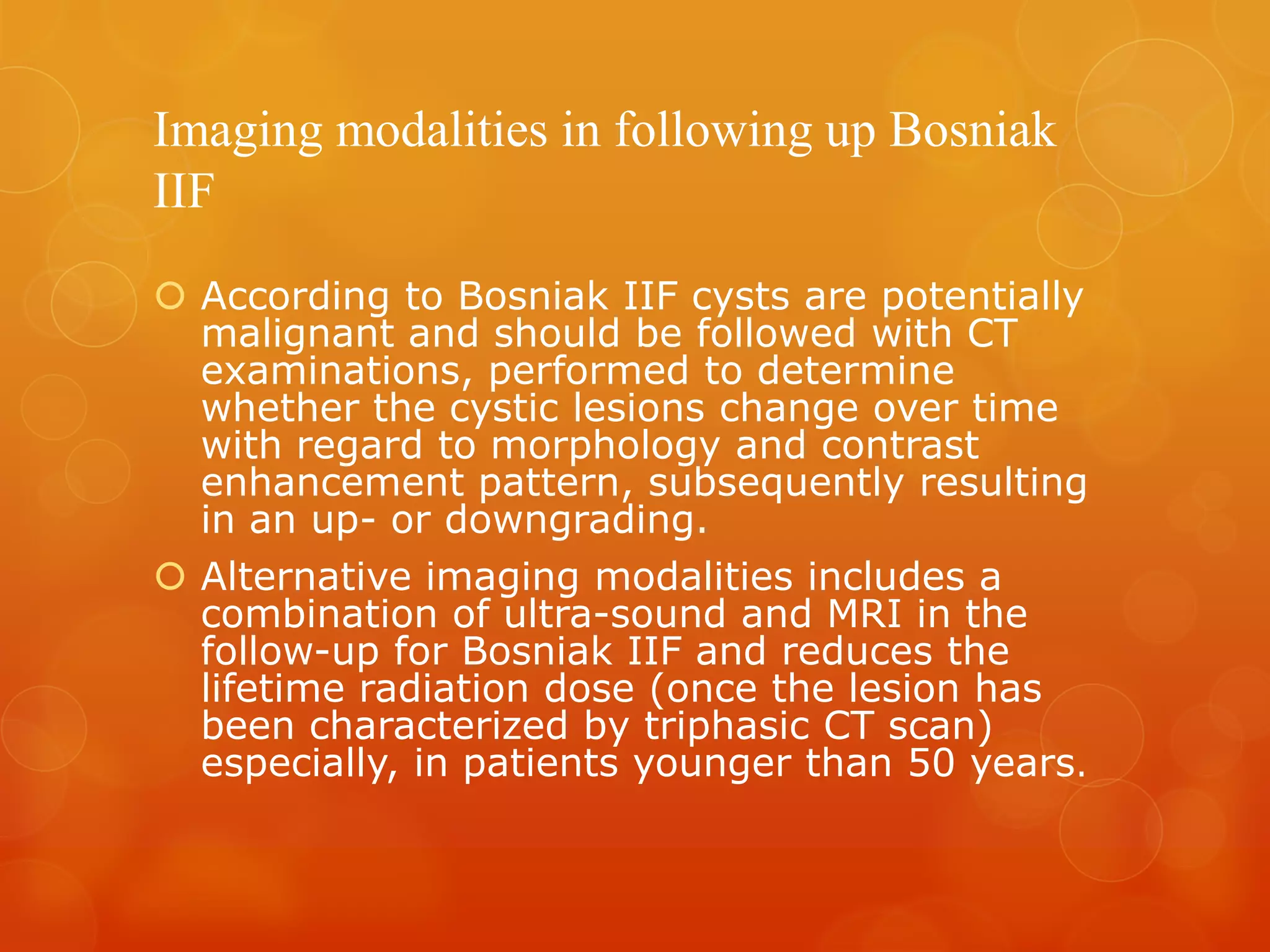 Bosniak Classification & Renal Cystic Disease | PPTX