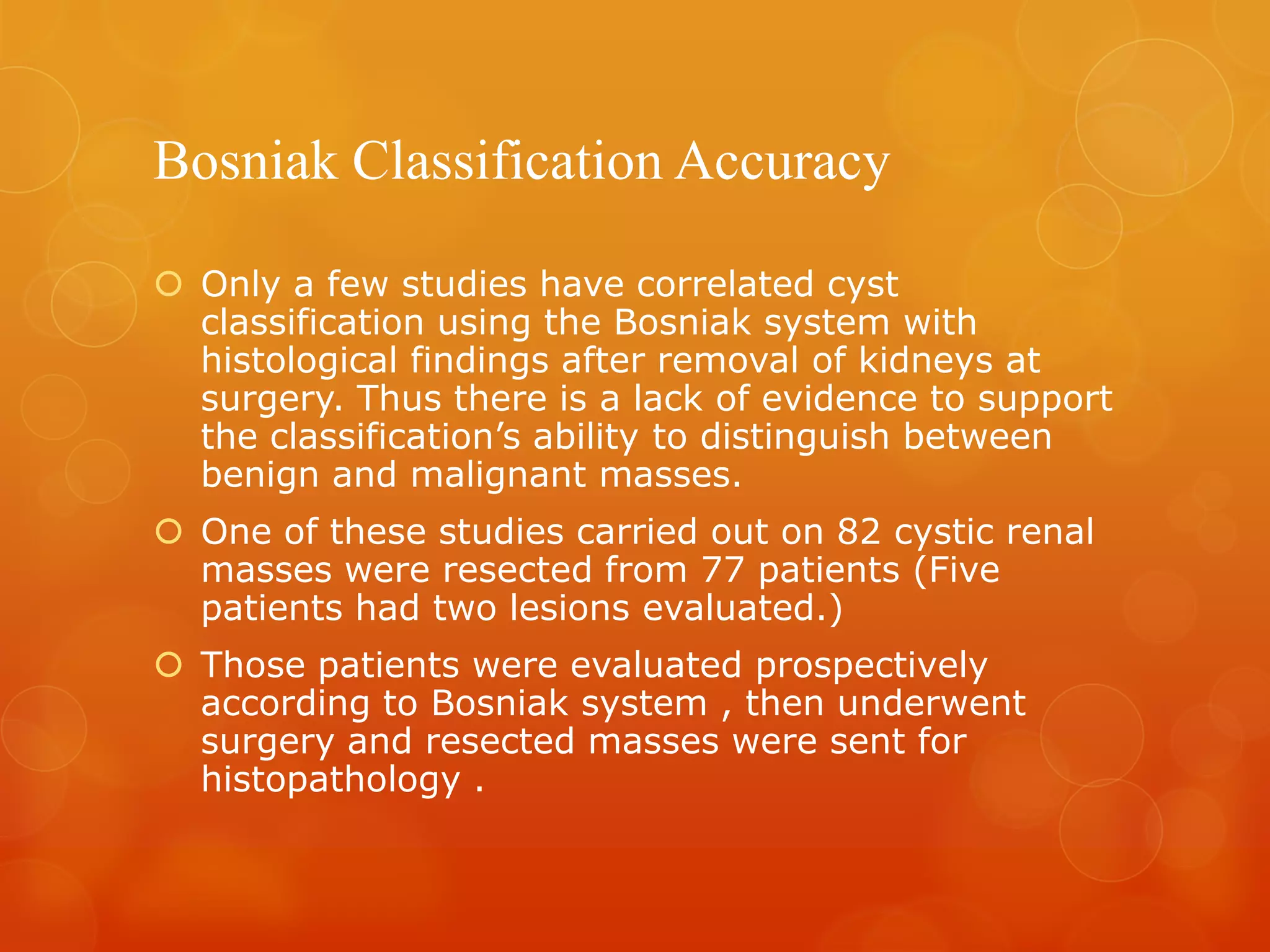 Bosniak Classification & Renal Cystic Disease | PPTX