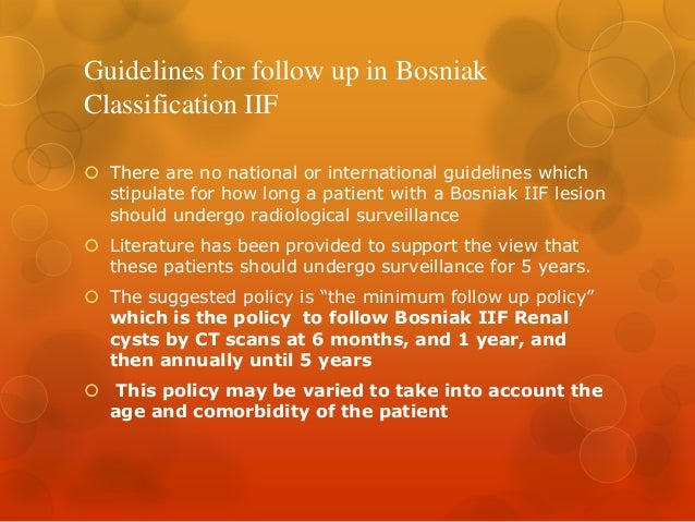 Bosniak Classification & Renal Cystic Disease