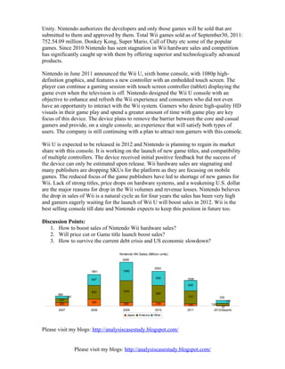 Blue Ocean Strategy – Wii Game Consoles Struggling | PDF