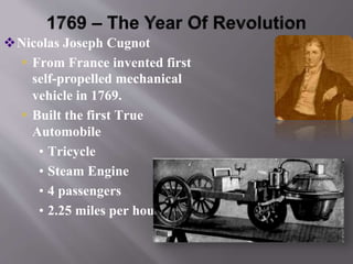 CAR HİSTORY BY BİG BOSS | PPTX | Auto Technology | Automotive