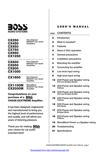 Boss audio-systems-cx1800 | PDF | Digital Audio | Computer Software and ...